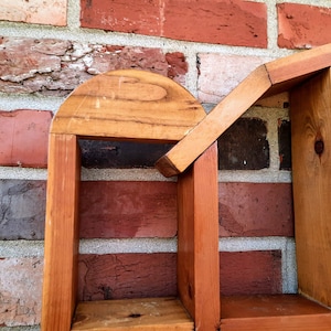 Barn Shaped Shadow Box LARGE Open Work Display Shelf 14 Compartments to ...