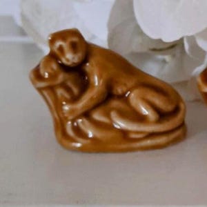 Vintage Wade Pottery Miniature Animals Chimp, Panther, Lion, Lioness ...