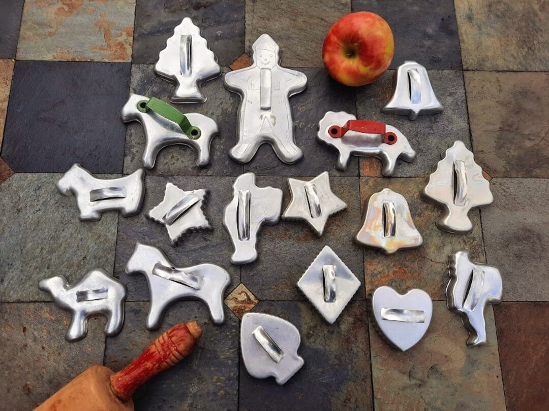 Vintage Metal Cookie Cutters Christmas and Assorted Designs Each Sold ...