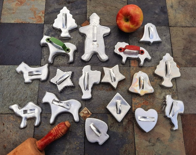 Vintage Metal Cookie Cutters Christmas and Assorted Designs Each Sold ...