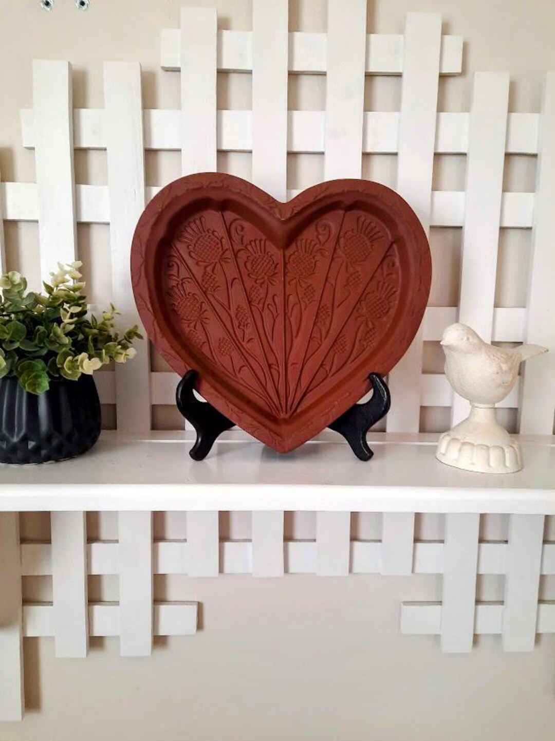 Vintage Shortbread Mold Heart Shaped With Thistle Design by HARTSTONE ...