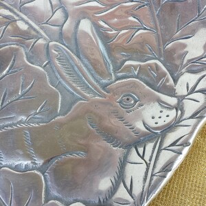 Spring Serving Tray Rabbits and Lettuce Leaves Design 1991 CBK LTD ...