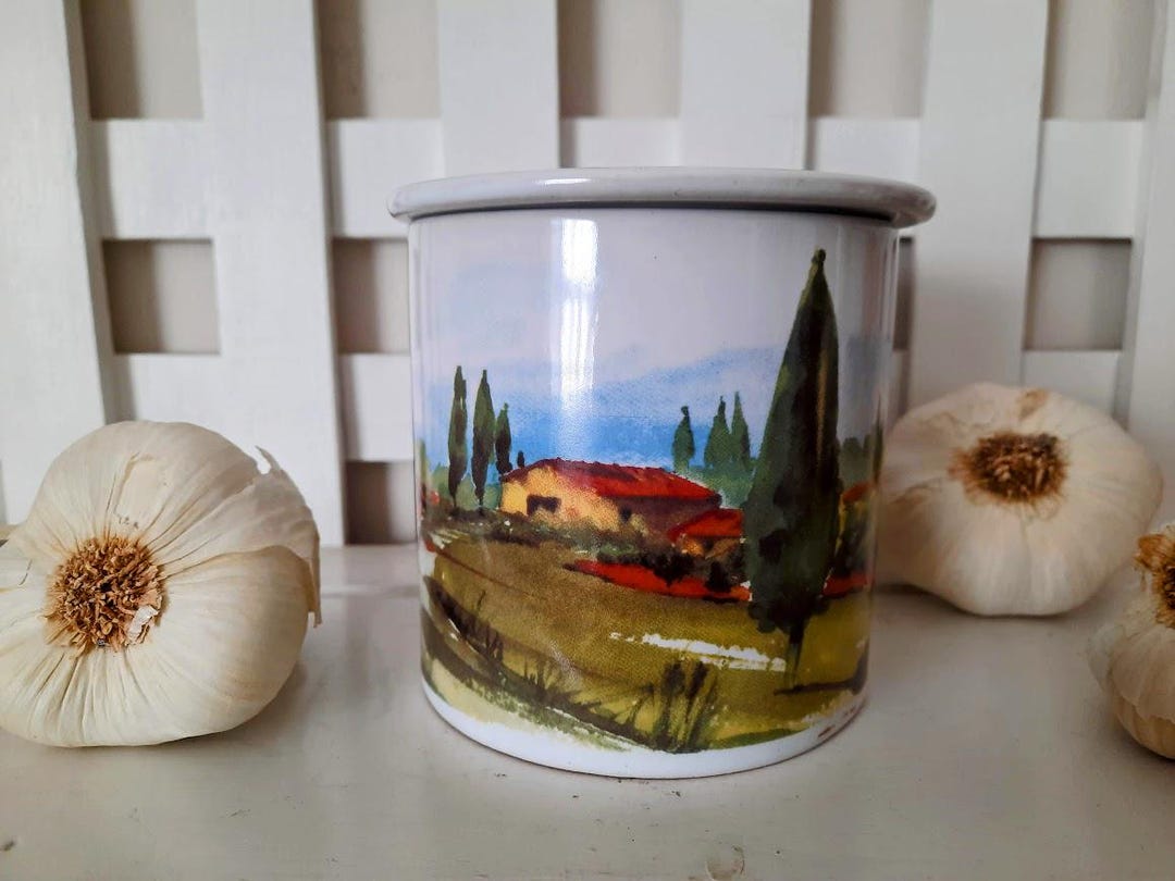 GOURMET VILLAGE Dip Chiller 2 Piece Ceramic Bowl With Italian Landscape ...