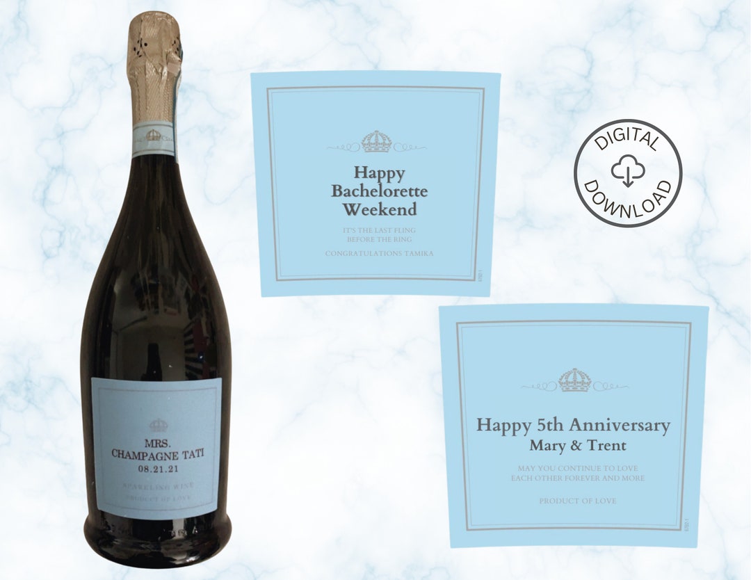 Custom Bottle Labels, Prosecco La Marca, Groomsman and Bridesmaid Gifts ...