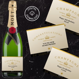 Custom Bottle Labels, Moet Champagne Gifts, Groomsman and Bridesmaid ...