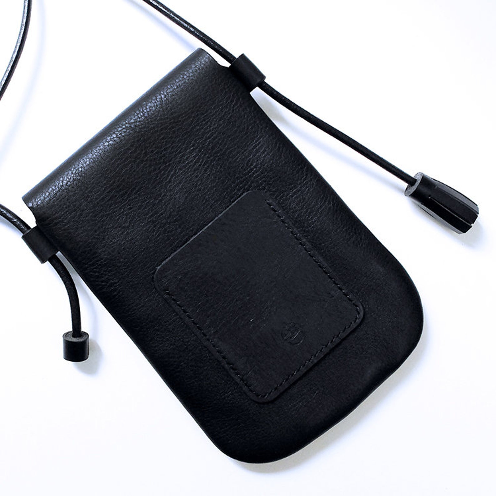 Leather Phone Bag _black, Leather Phone Case, Travel Leather Bag, Walk ...