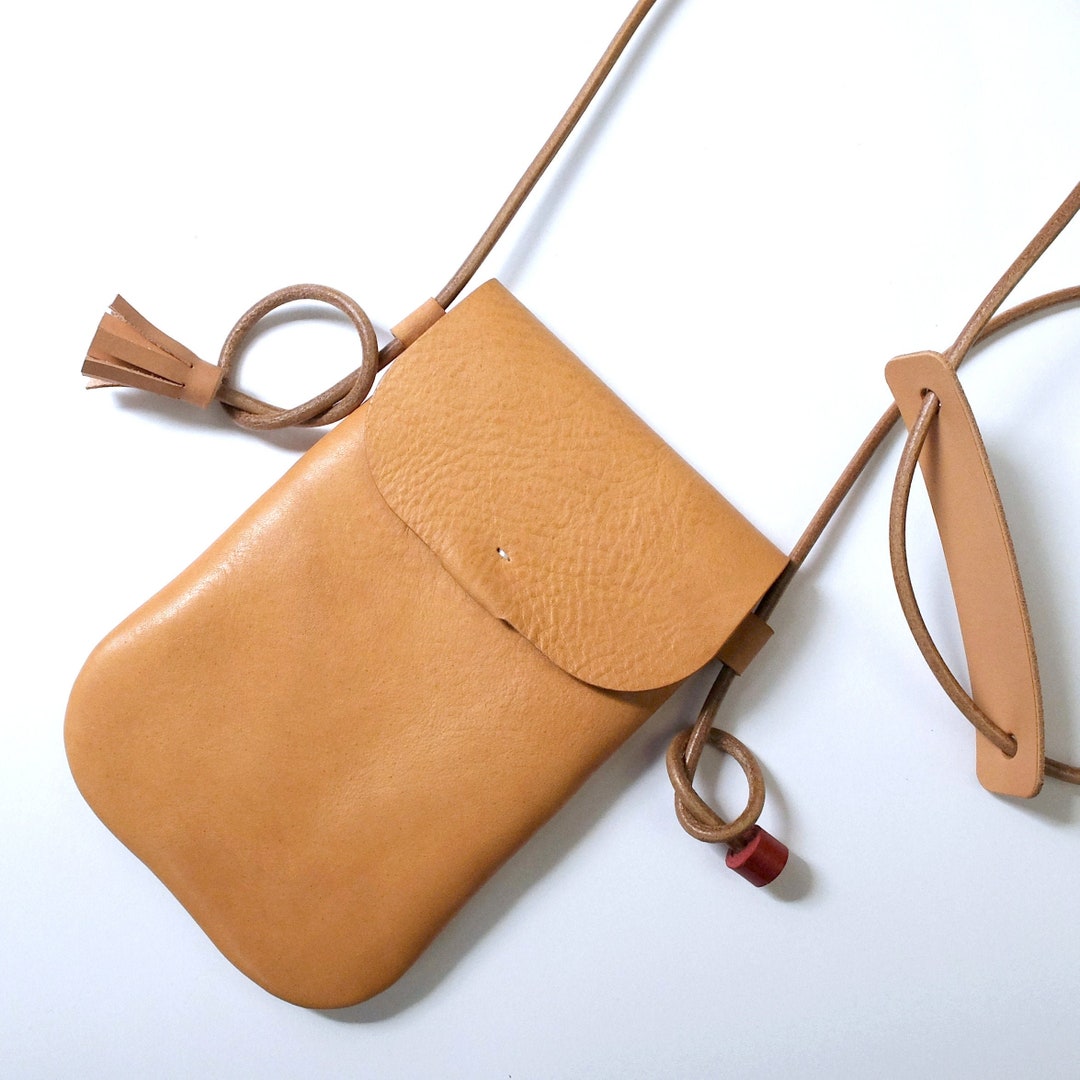 Leather Phone Bag _natural, Leather Phone Case, Travel Leather Bag ...