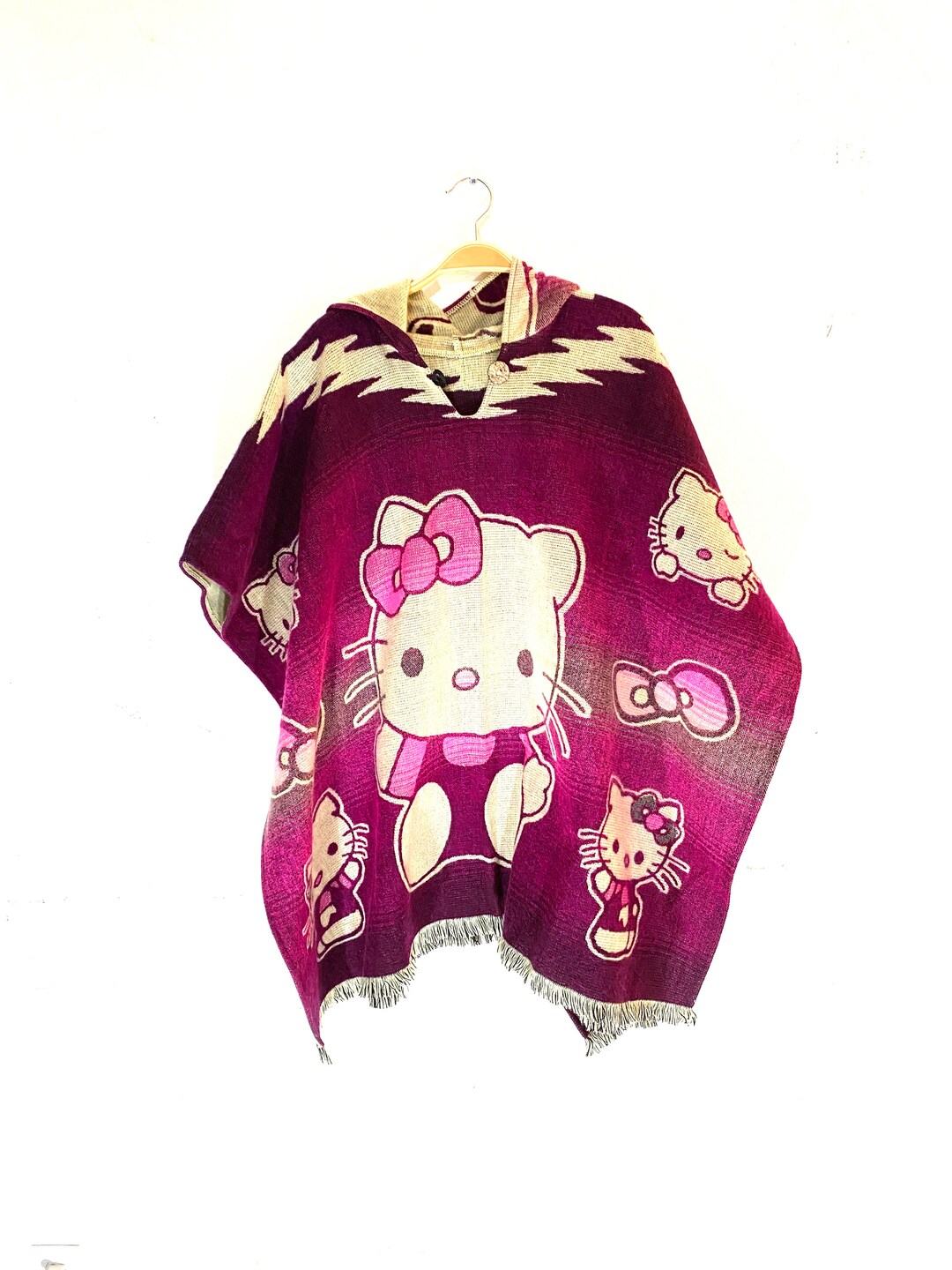 Poncho Hello Kitty Poncho Alpaca Blend Poncho Unisex - Etsy