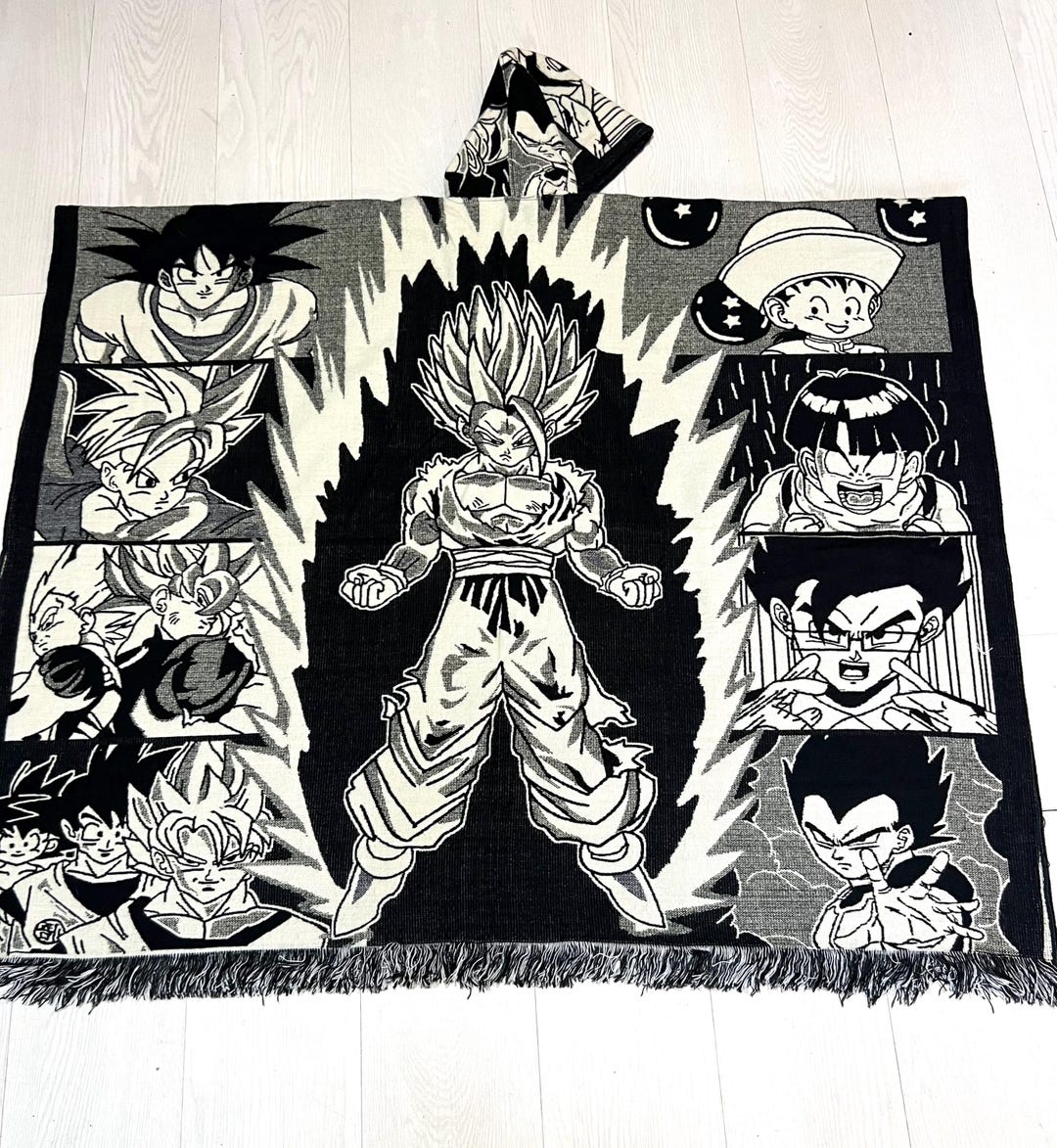Anime Poncho Alpaca Blend Poncho Men's and Women's DBZ Inspired - Etsy
