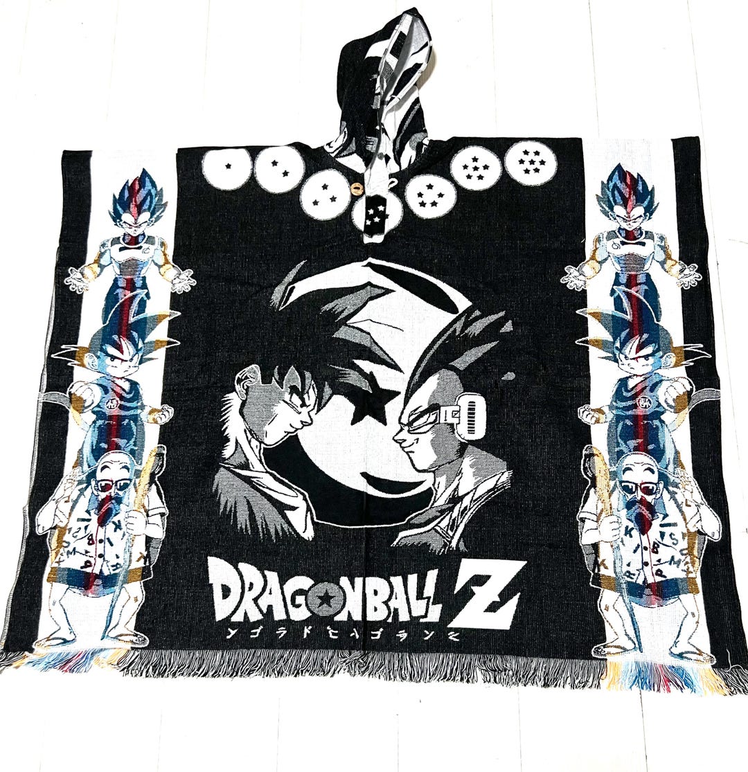 Anime Dragon Ball Z Anime Alpaca Blend Warm Poncho for Men' and Women ...