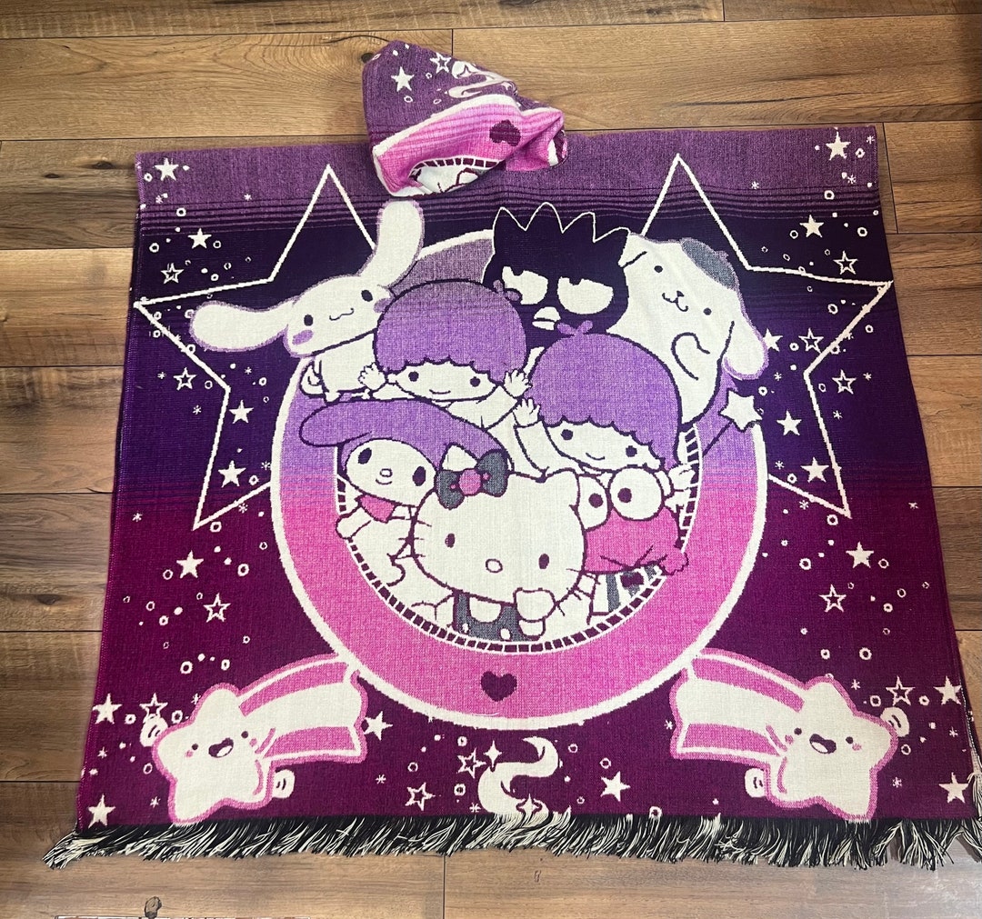 Poncho Hello Kitty Poncho Alpaca Blend Poncho Unisex - Etsy