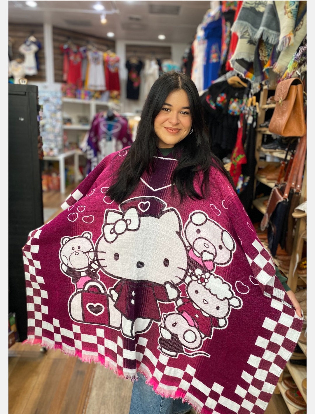 Hello Kitty Poncho Alpaca Blend - Etsy