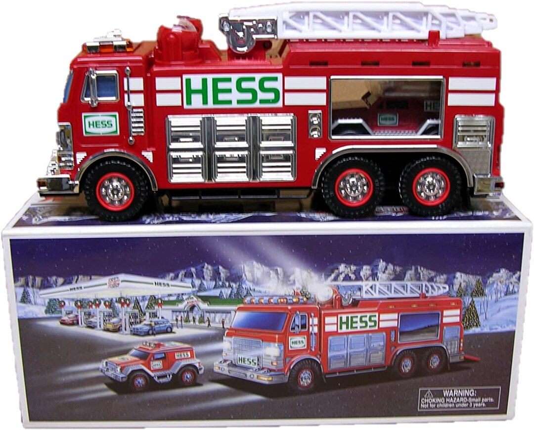 Hess 2005 Emergency Truck With Rescue Vehicle by Amerada Hess Red - Etsy