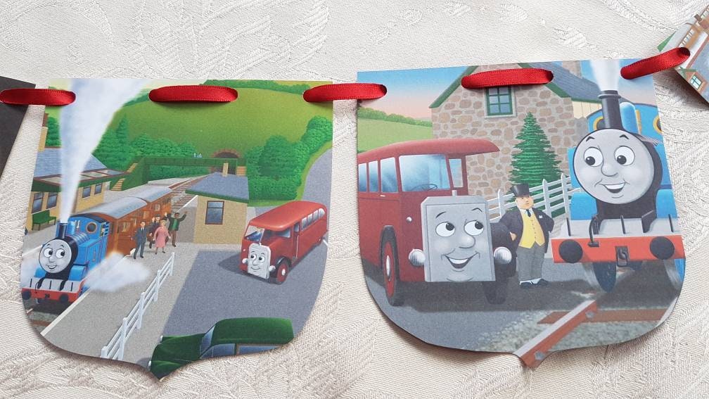 Thomas the Tank Engine Upcycled Paper Bunting Featuring Bertie - Etsy