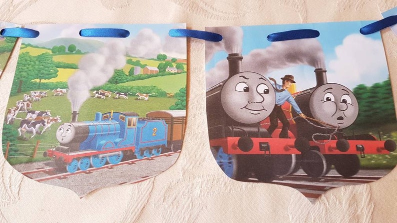 Thomas the Tank Engine Upcycled Paper Bunting Featuring Edward - Etsy