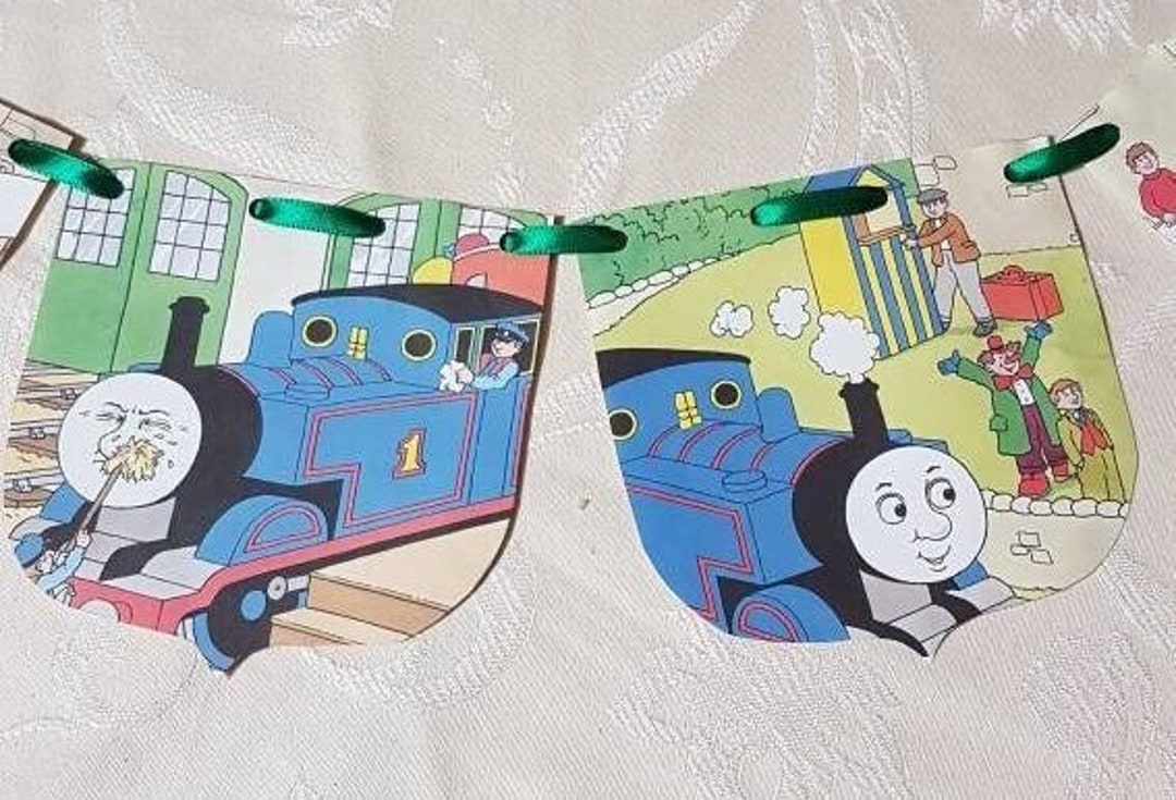 Thomas the Tank Engine Upcycled Paper Bunting - Etsy