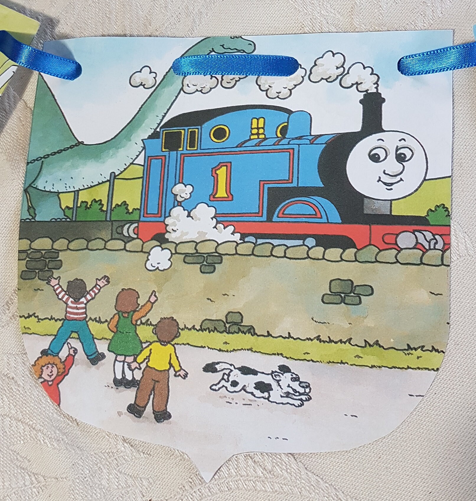 Thomas the Tank Engine Upcycled Paper Bunting From a Vintage Book ...