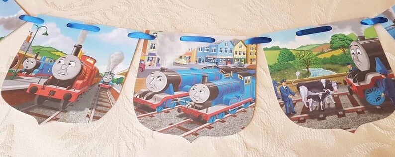 Thomas the Tank Engine Upcycled Paper Bunting Featuring Edward - Etsy