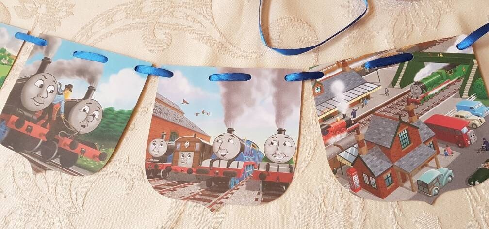 Thomas the Tank Engine Upcycled Paper Bunting Featuring Edward - Etsy