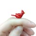 Tiny Lampwork Cardinal Bead MADE TO ORDER, Glass Cardinal Bead ...