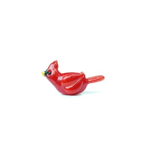 Tiny Lampwork Cardinal Bead MADE TO ORDER, Glass Cardinal Bead ...
