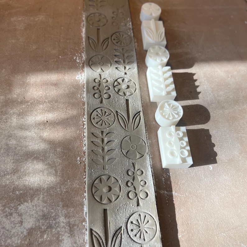 Floral Texture Stamps for Pottery - Etsy