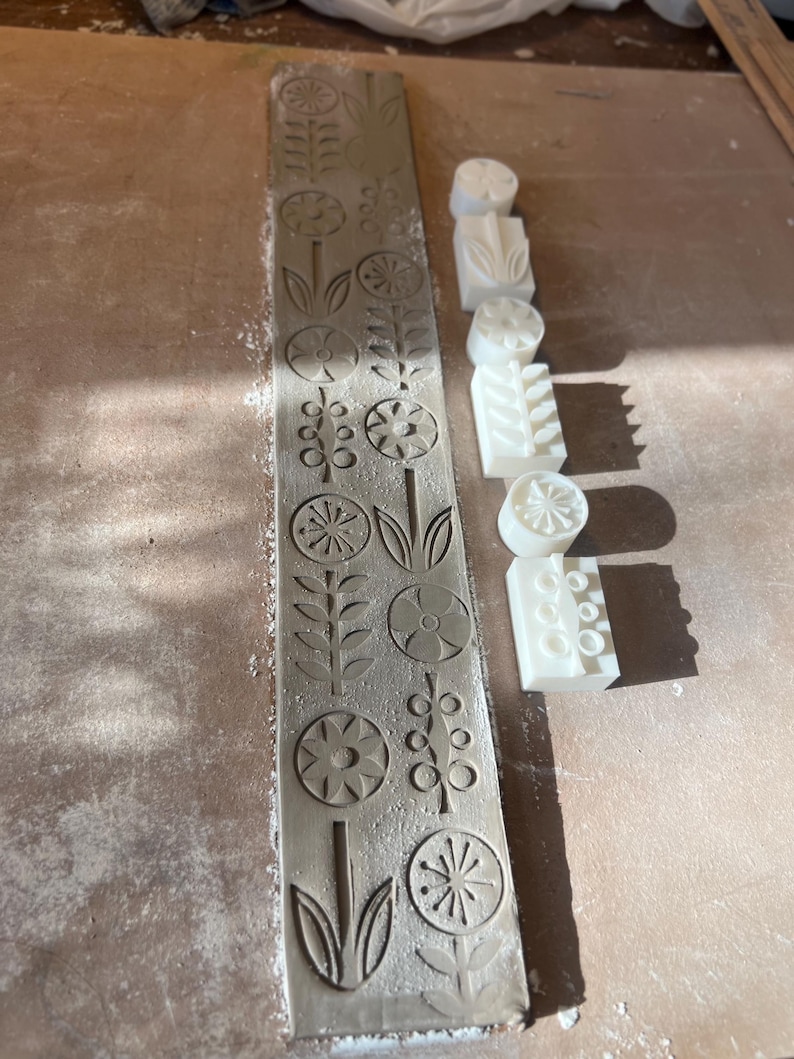 Flower Pattern Stamps for Clay - Etsy