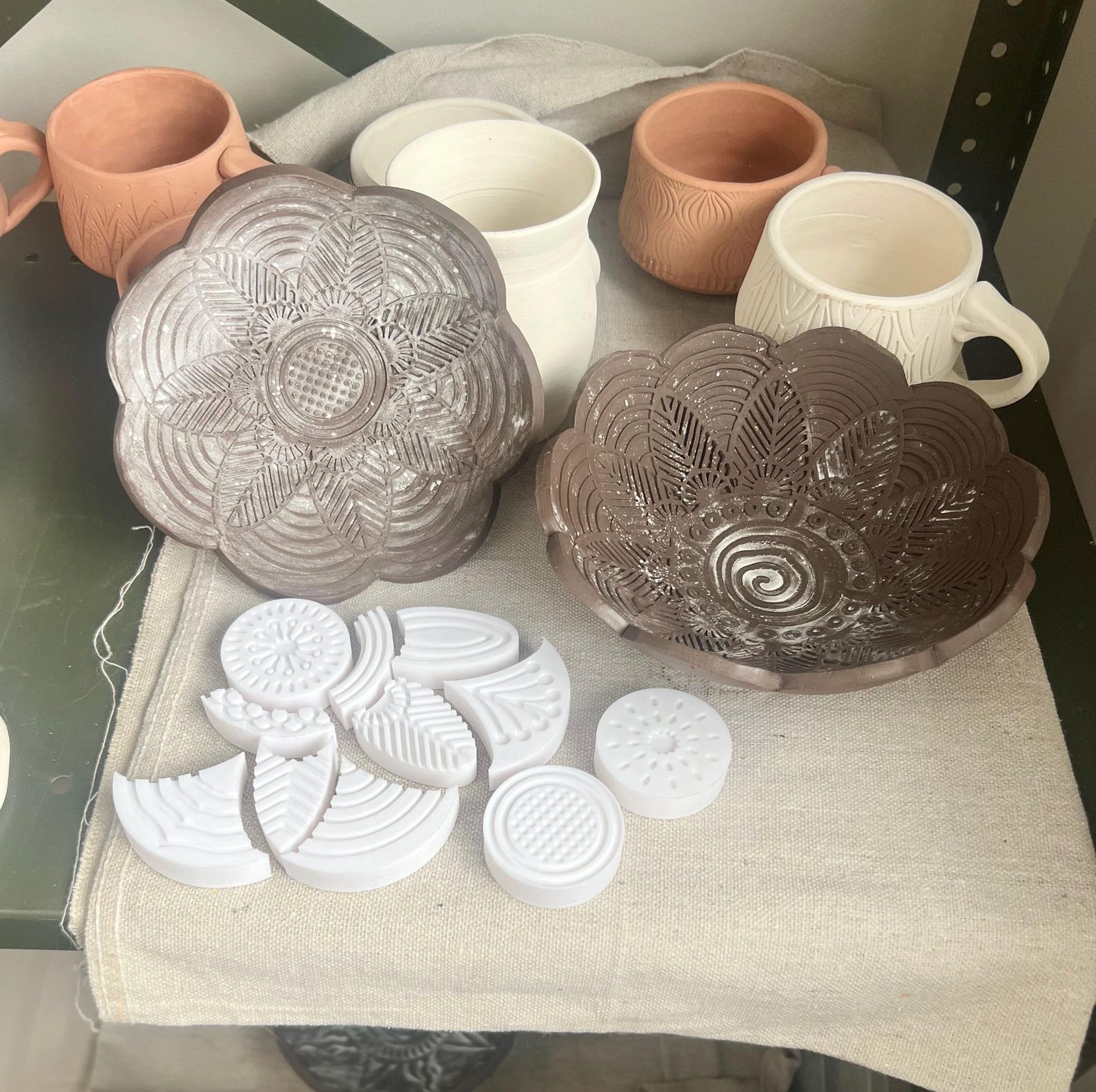 Flower Mosaic Stamp Set - Etsy