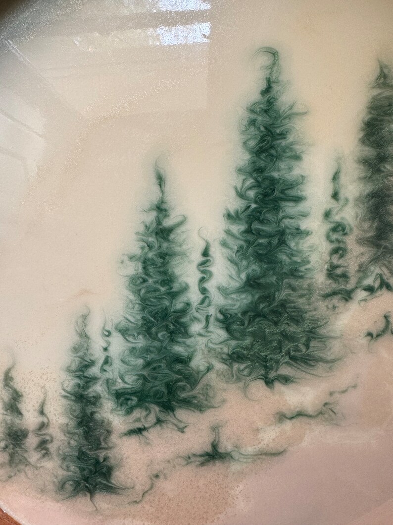 Wood Serving Tray With a Pine Tree Forest, and Hidden Heart - Etsy