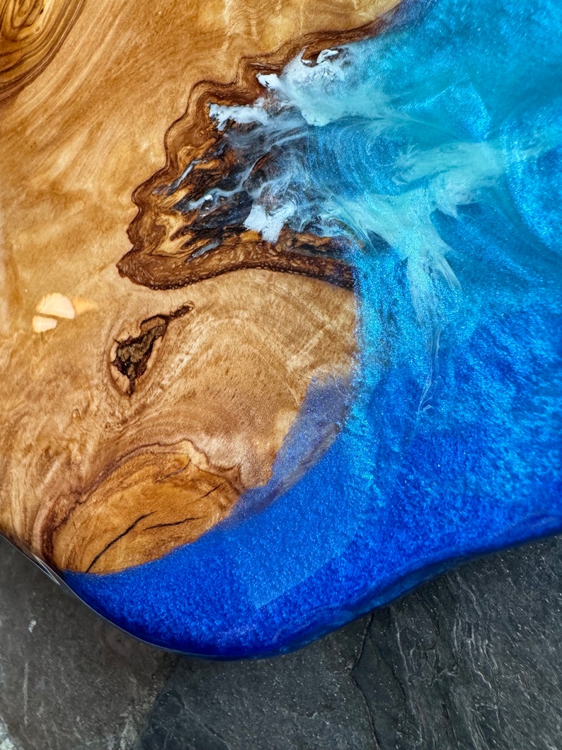 Serving Board With Rugged Costal Beach Waves Design - Etsy