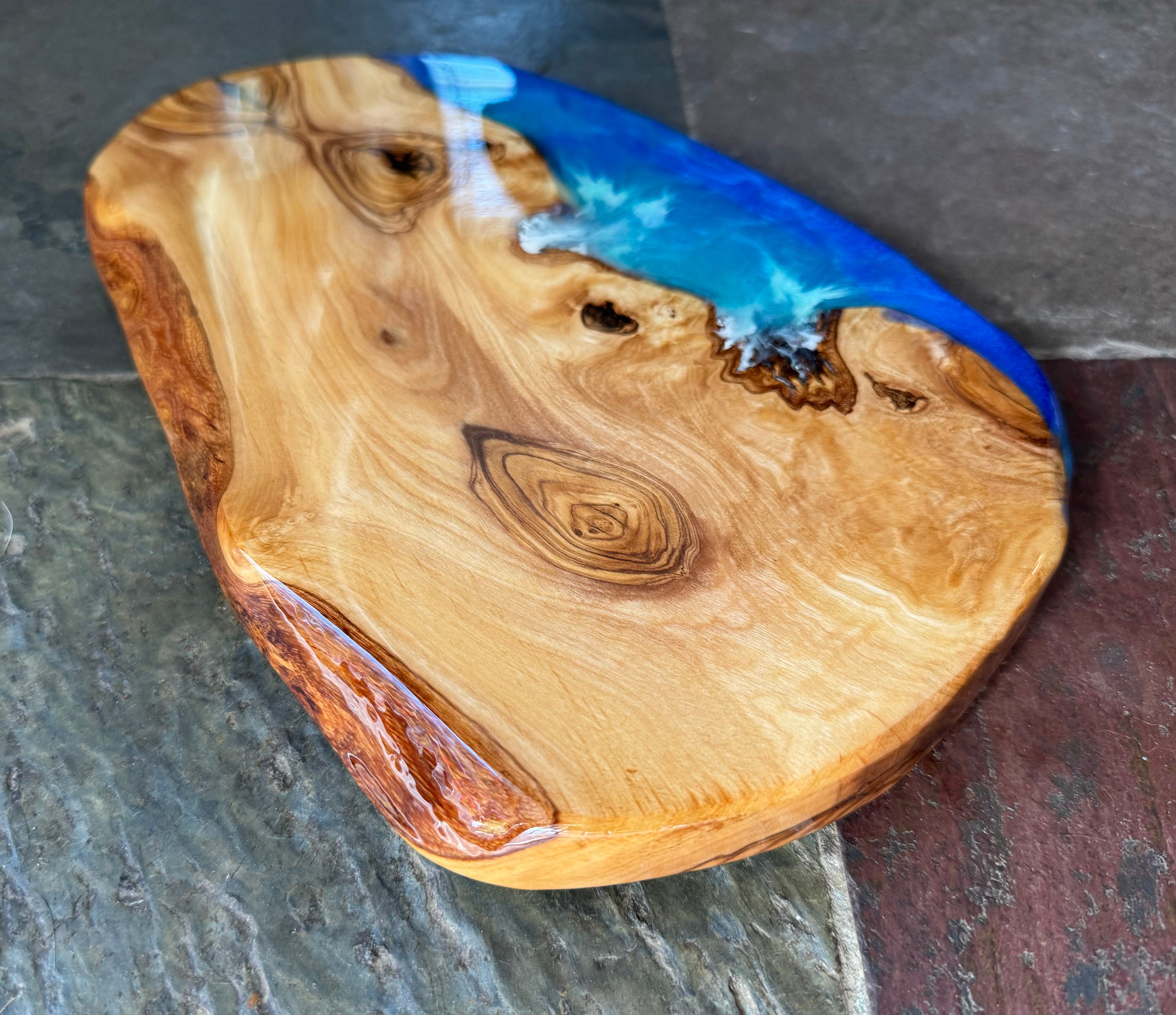 Serving Board With Rugged Costal Beach Waves Design - Etsy