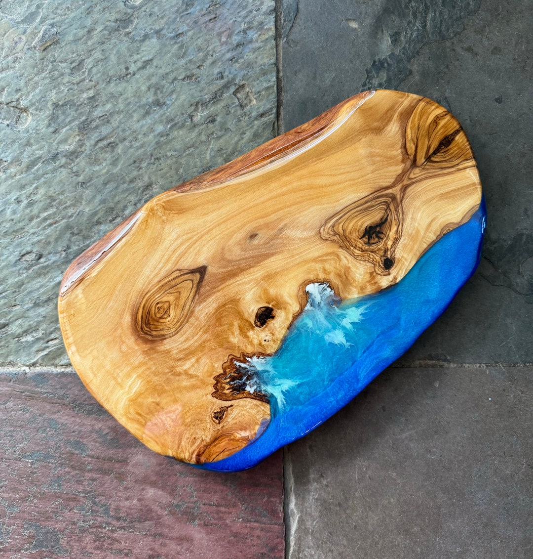 Serving Board With Rugged Costal Beach Waves Design - Etsy