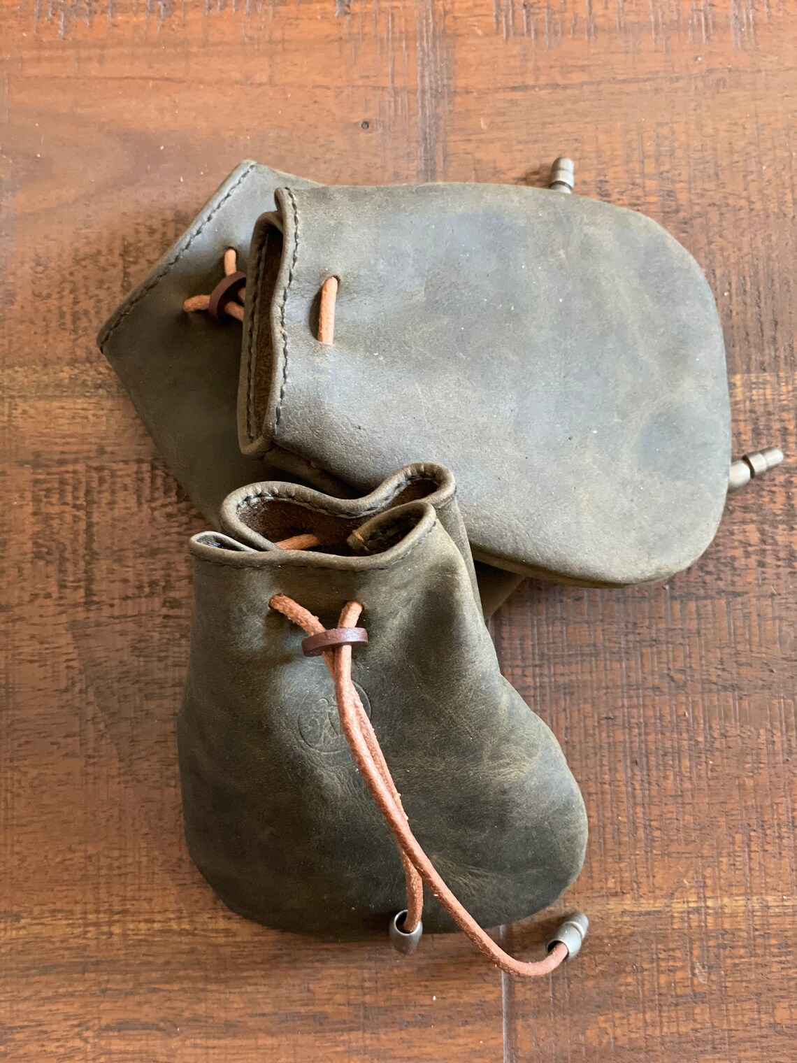 Leather Drawstring Coin Purse Leather Jewelry Pouch Leather - Etsy