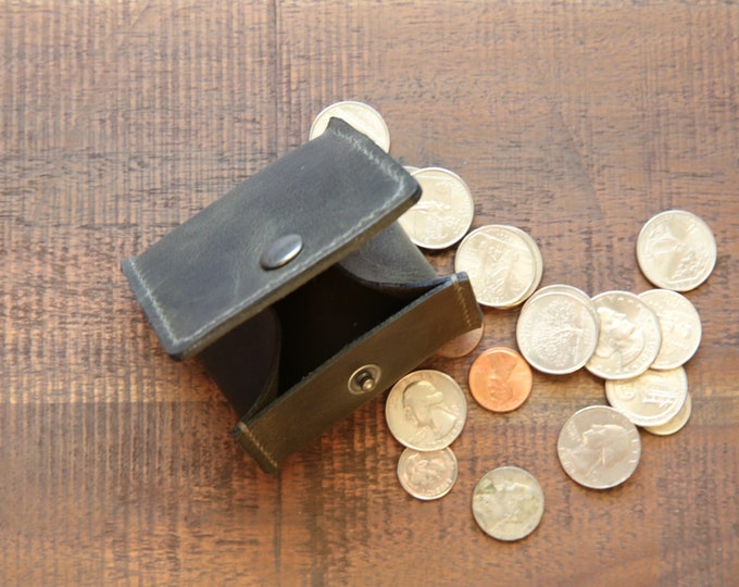 Lil' Fattie Leather Coin Pouch // Handmade Leather Coin Purse ...