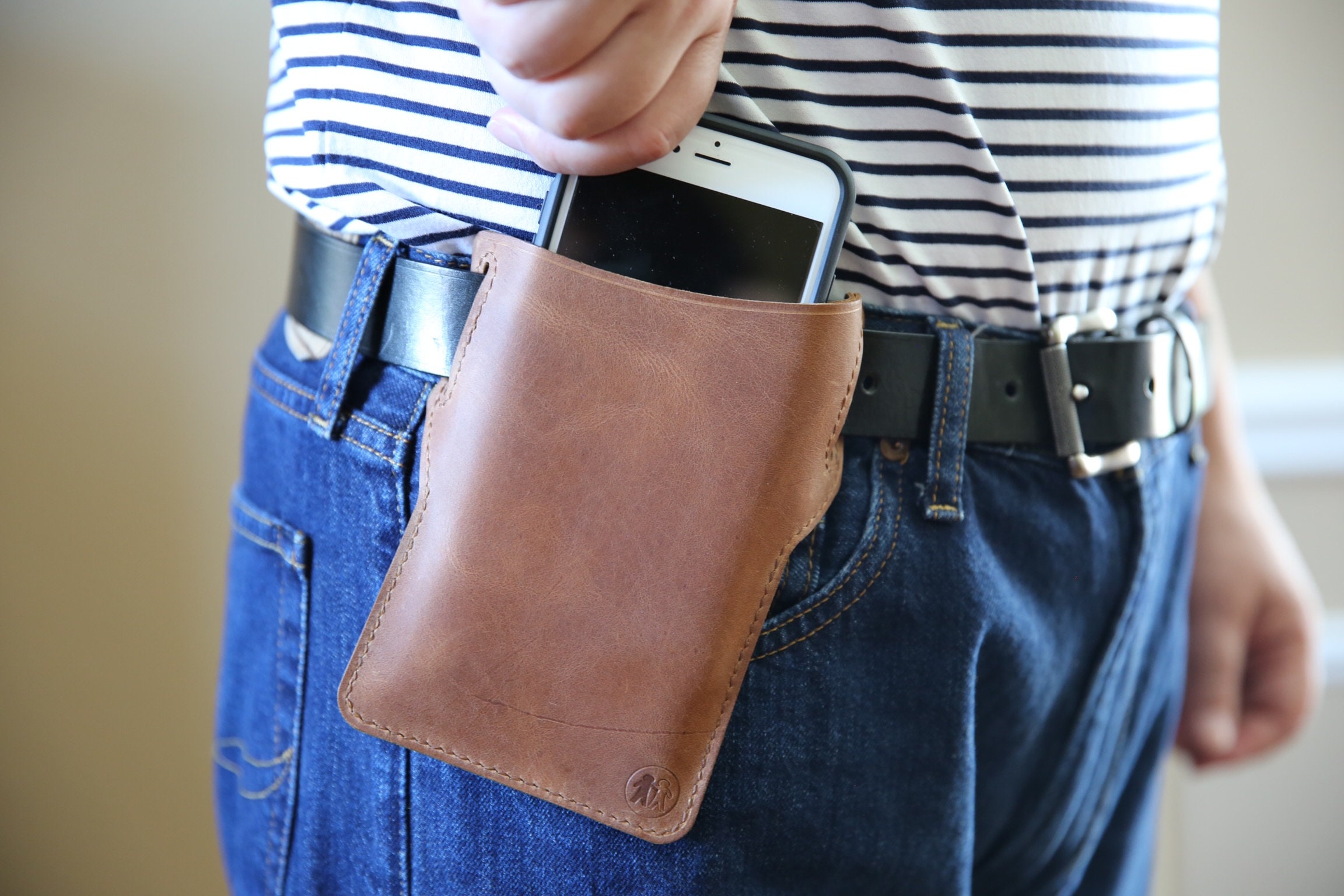 Leather Phone Belt Pouch Men Leather Cell Phone Loop Holster - Etsy