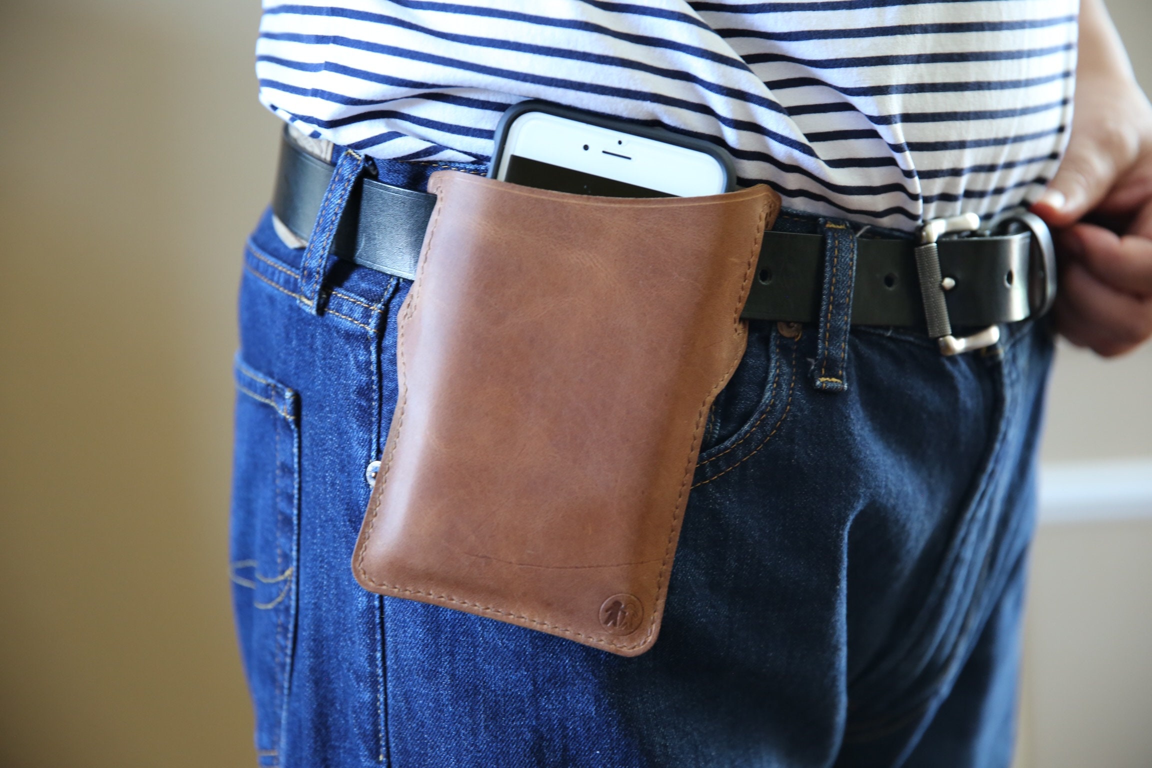 Leather Phone Belt Pouch Men Leather Cell Phone Loop Holster - Etsy