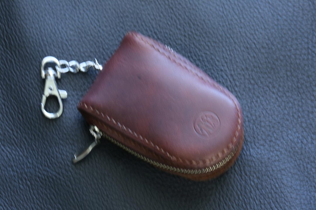 Leather Key Pouch, Car Key Pouch, Zipper Key Holder, Key Bag, Key Pouch ...