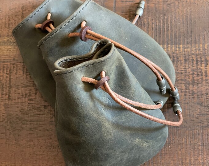 Vintage Leather Marble Pouch With Drawstring and Marbles - Etsy