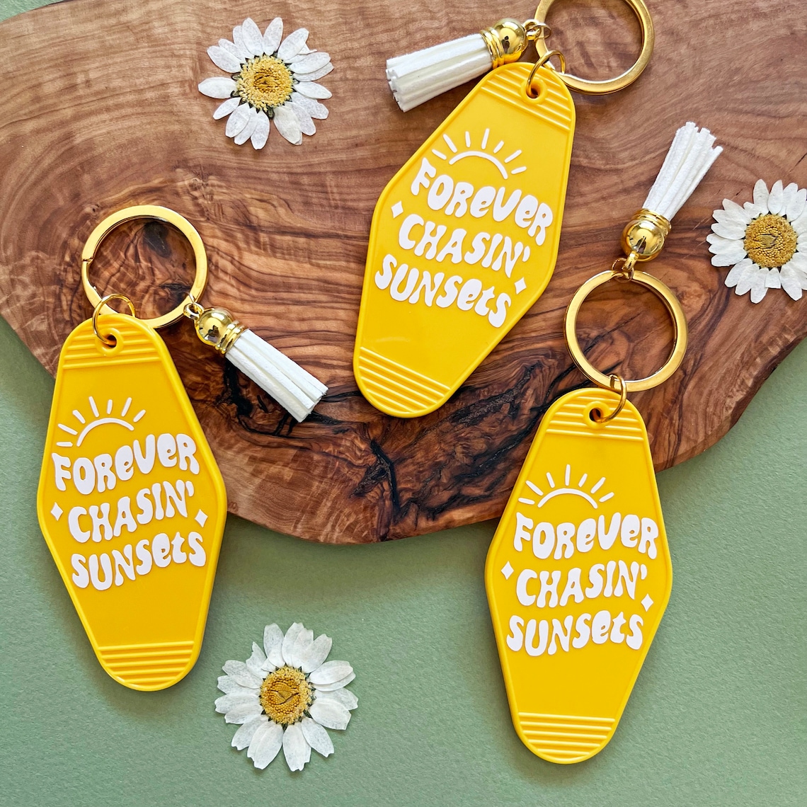 Forever Chasin' Sunsets Motel Keychain Motel Keychain - Etsy