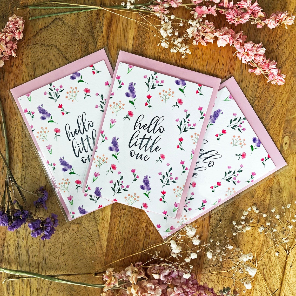 Hello Little One Card New Born Baby Card New Baby Girl - Etsy
