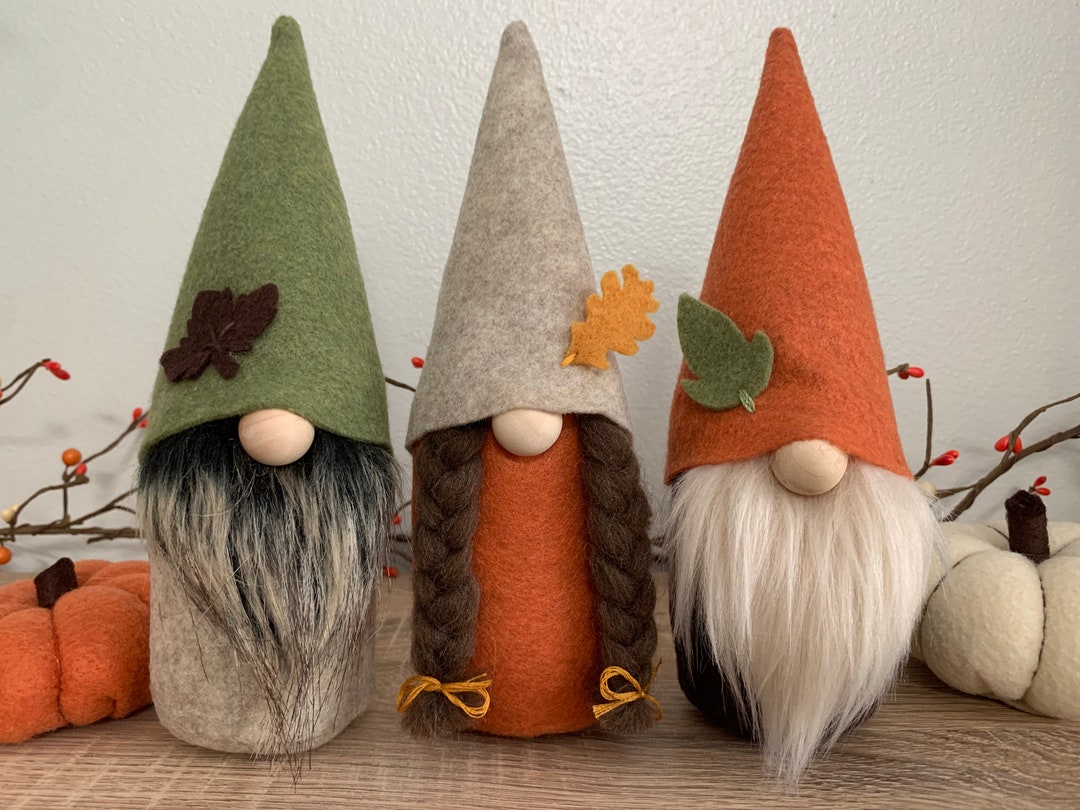 Woodland Gnomes Harvest Fall Plush - Etsy
