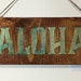 Stained Wood Aloha Signs | Etsy