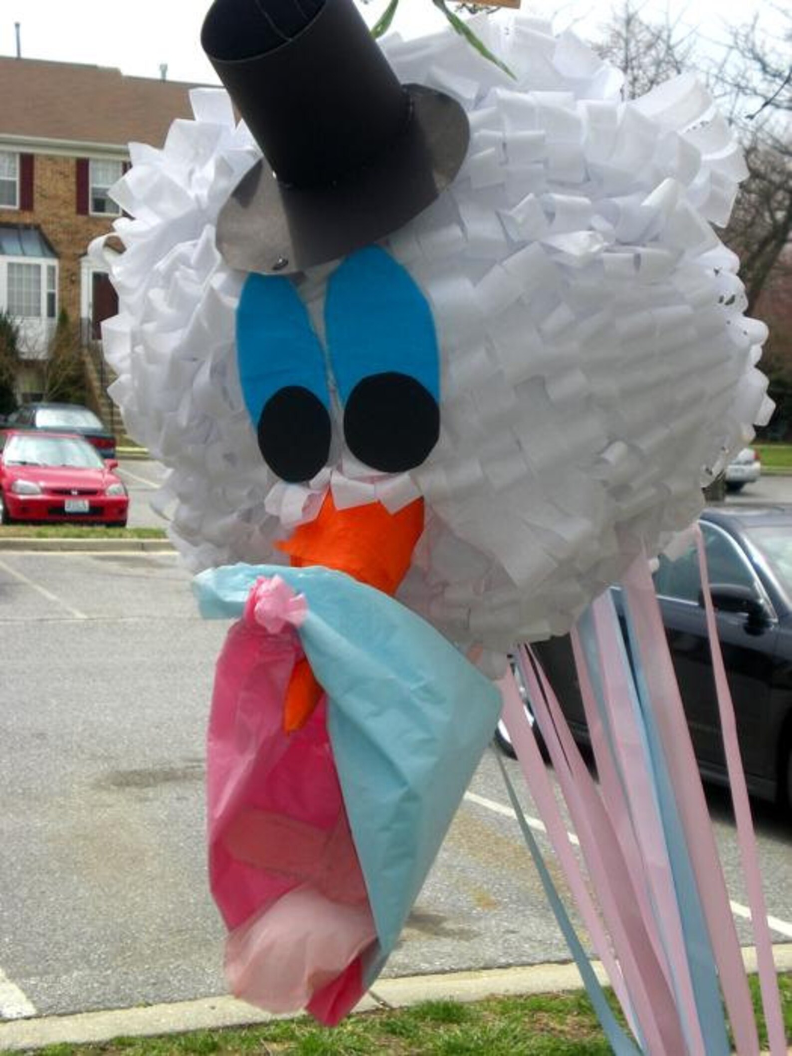 Stork Head Piñata Pull String Pinata Gender Reveal Party Baby Shower ...