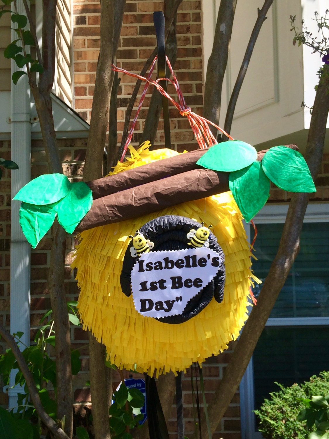 Personalized Name Yellow Beehive Piñata Party/invitation/bumblebee ...