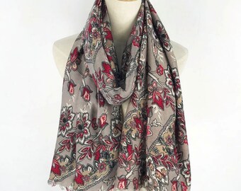 Burgundy Scarf Red Scarf Oversized Scarf Burgundy Striped | Etsy