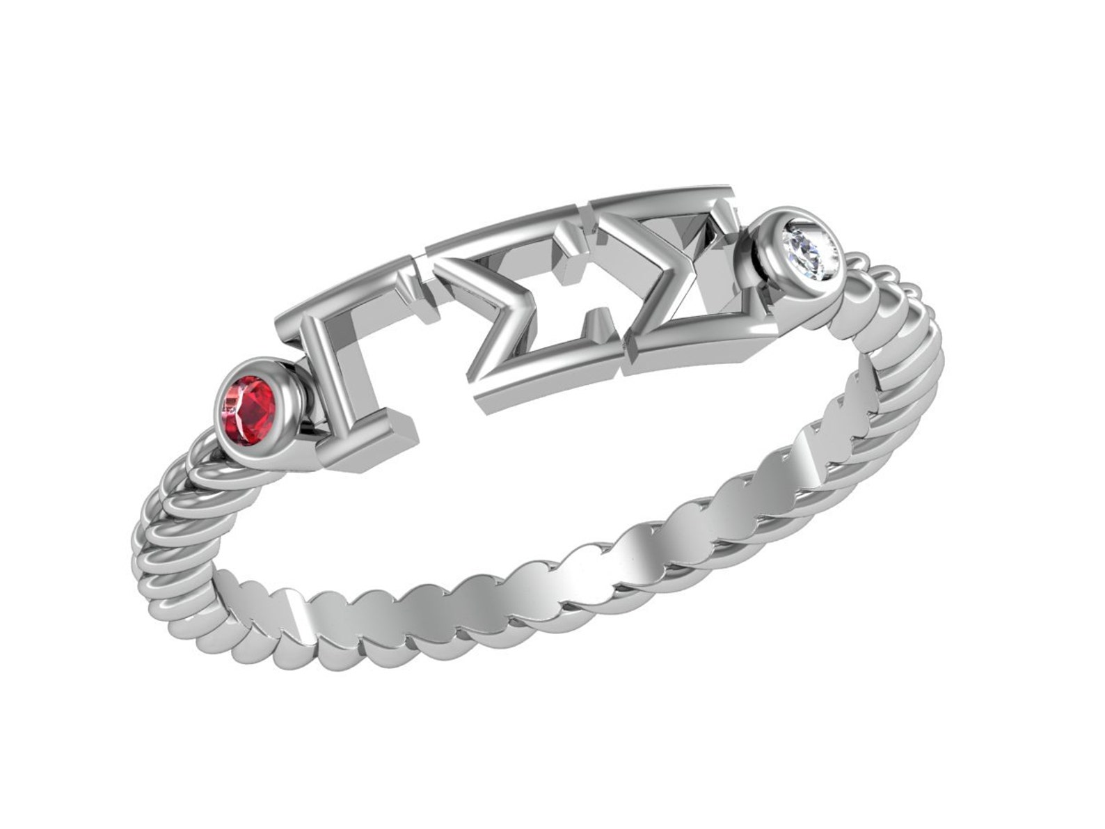 Gamma Sigma Sigma Ring Sterling Silver GSS-R002 - Etsy