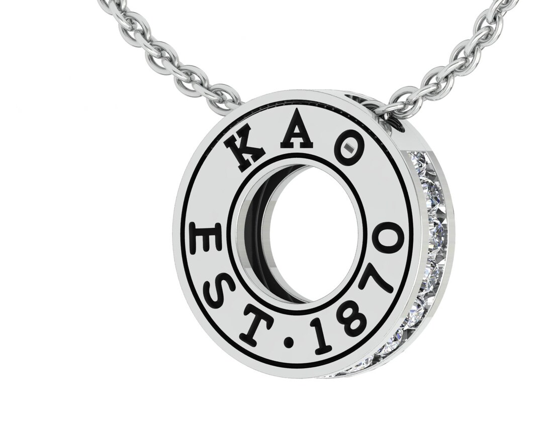Kappa Alpha Theta Necklace Eternity Love Design, Sterling Silver KAT ...