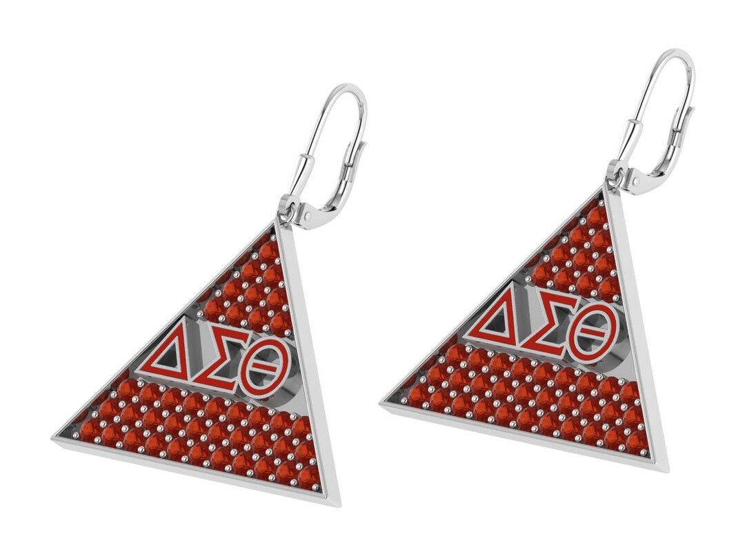 Delta Sigma Theta Triangle Silver Earring E006 - Etsy