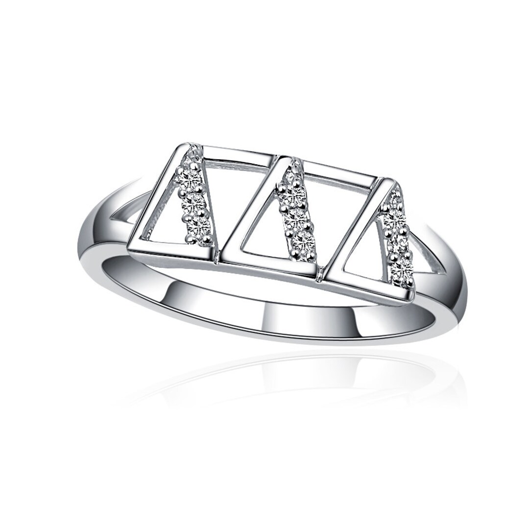 Delta Delta Delta Ring Sterling Silver DDD-R001 - Etsy