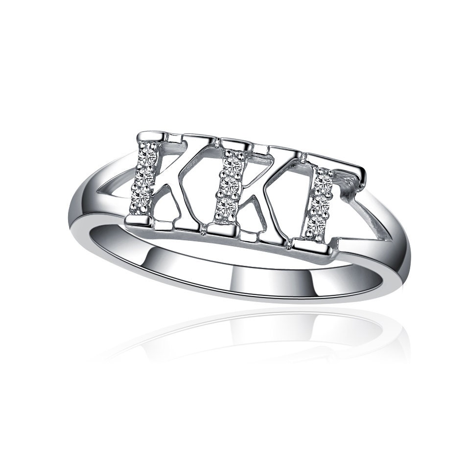 Kappa Kappa Gamma Ring Horizontal Design Sterling Silver - Etsy